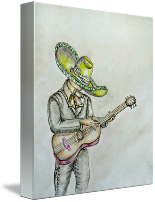 Download Drawing Guitar Mariachi - Mariachi Drawing Art - ClipartKey