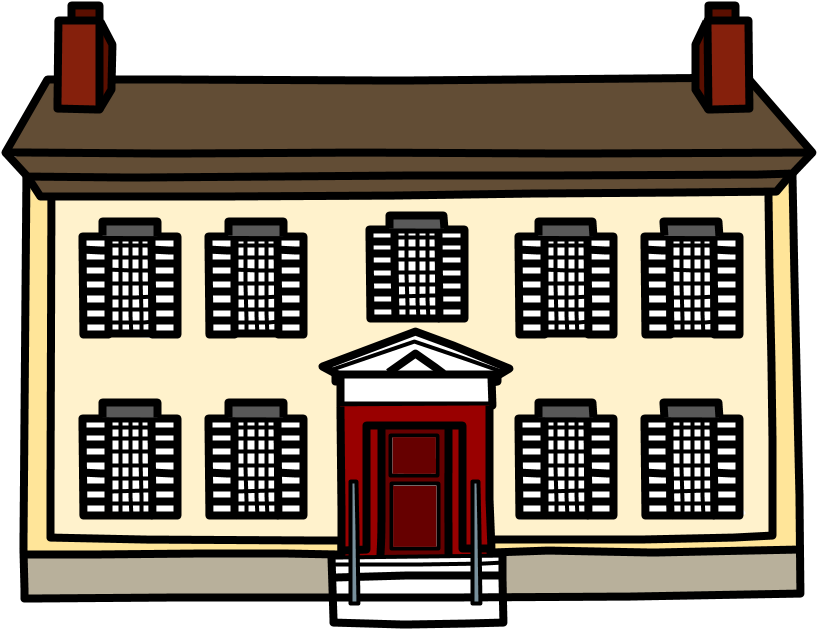 Download Colonial House, Yellow - Colonial Home Clipart Png - ClipartKey