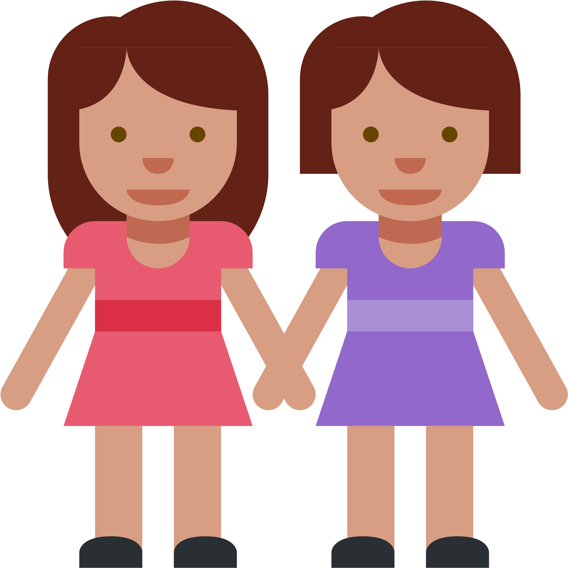 Download Transparent Nonfiction Clipart - Cartoon Women Holding Hands ...