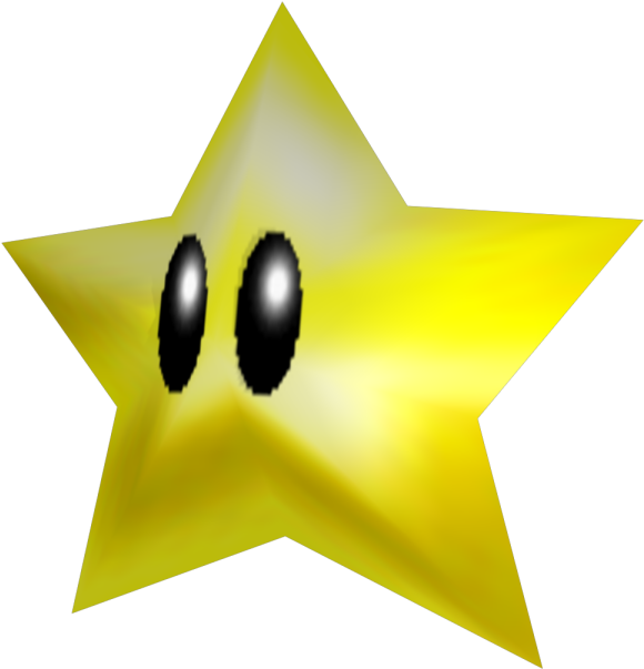 Download Super Mario Star Png - Power Star Mario 64 - ClipartKey
