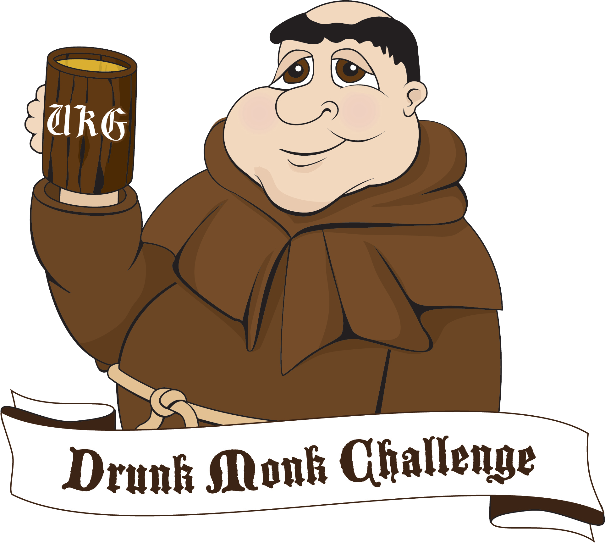 Download Competition Logo - Drunk Monk Cartoon - ClipartKey