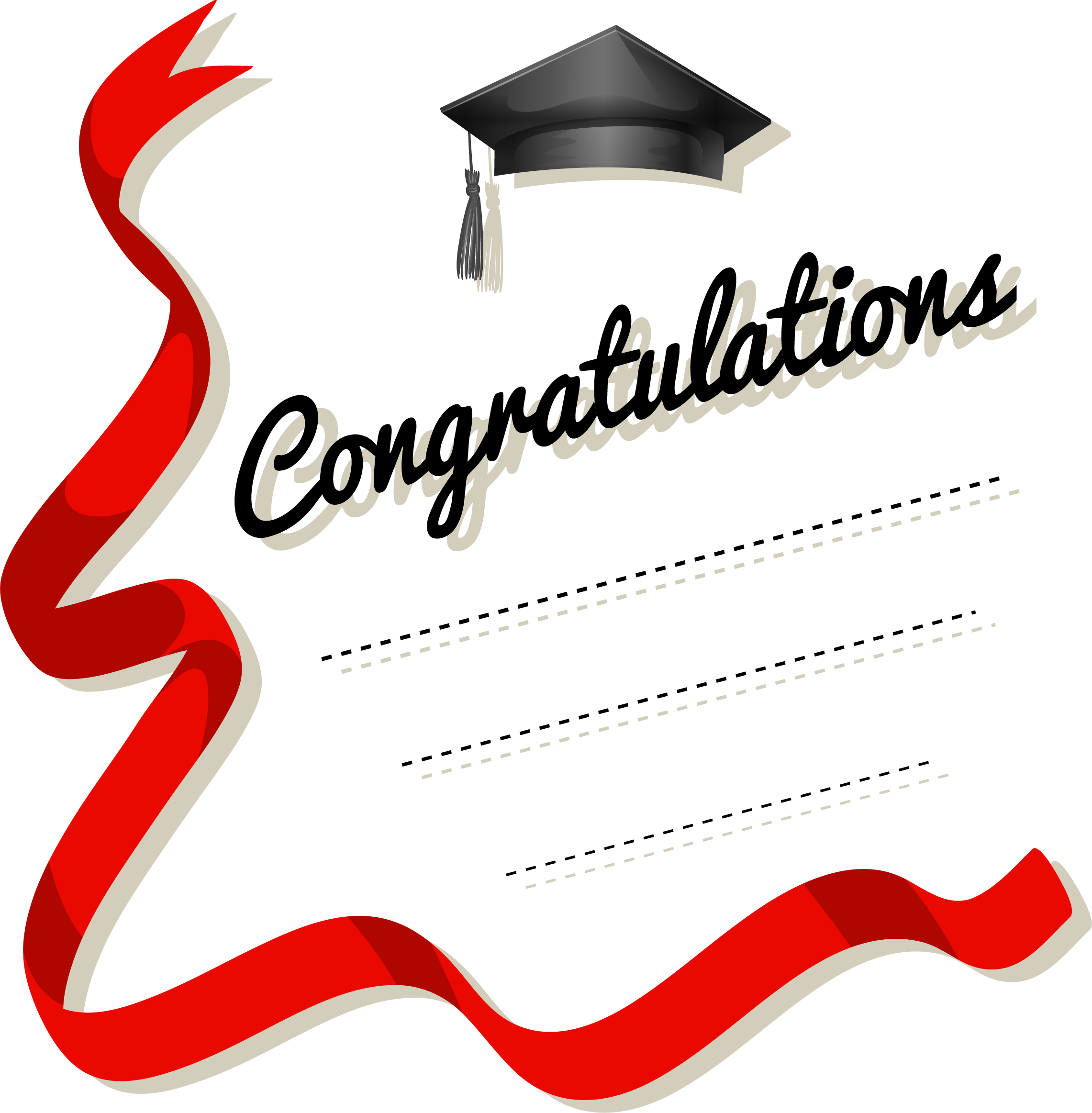Download Transparent Ribbons Message - Congratulations Ribbon Png ...