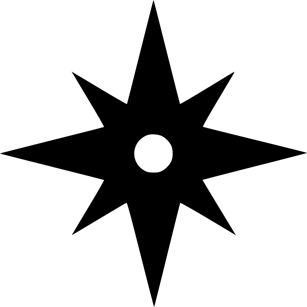 Download Transparent 8 Pointed Star Png - Compass Tours - ClipartKey