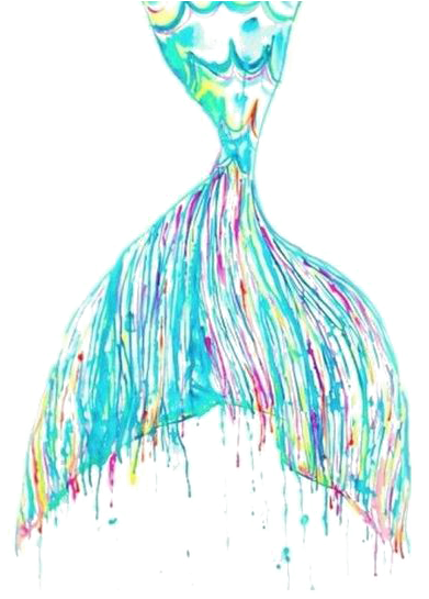 Download H2o Drawing Merman - Mermaid Tail Painting Simple - ClipartKey