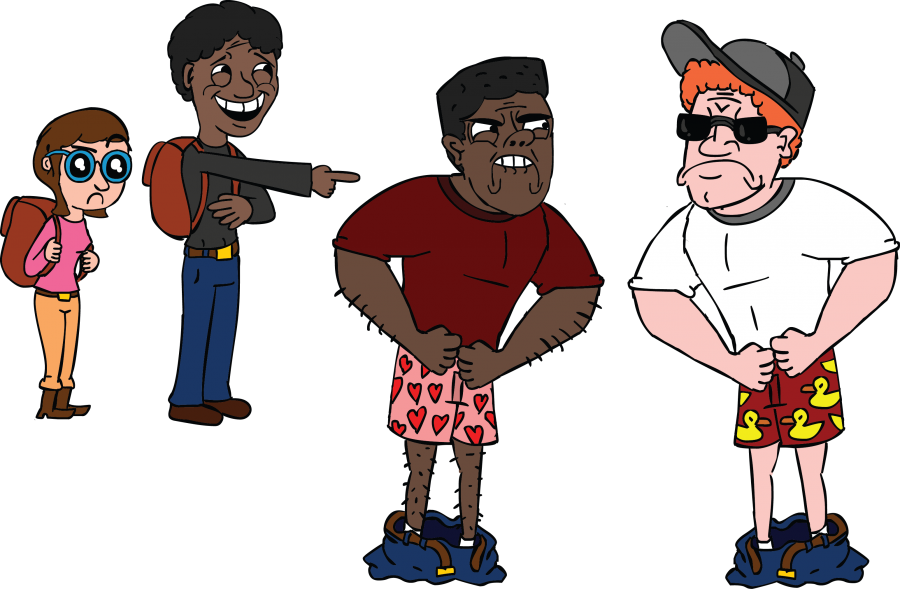 Download Transparent Man Flexing Muscles Clipart - Boy Pants Sagging ...