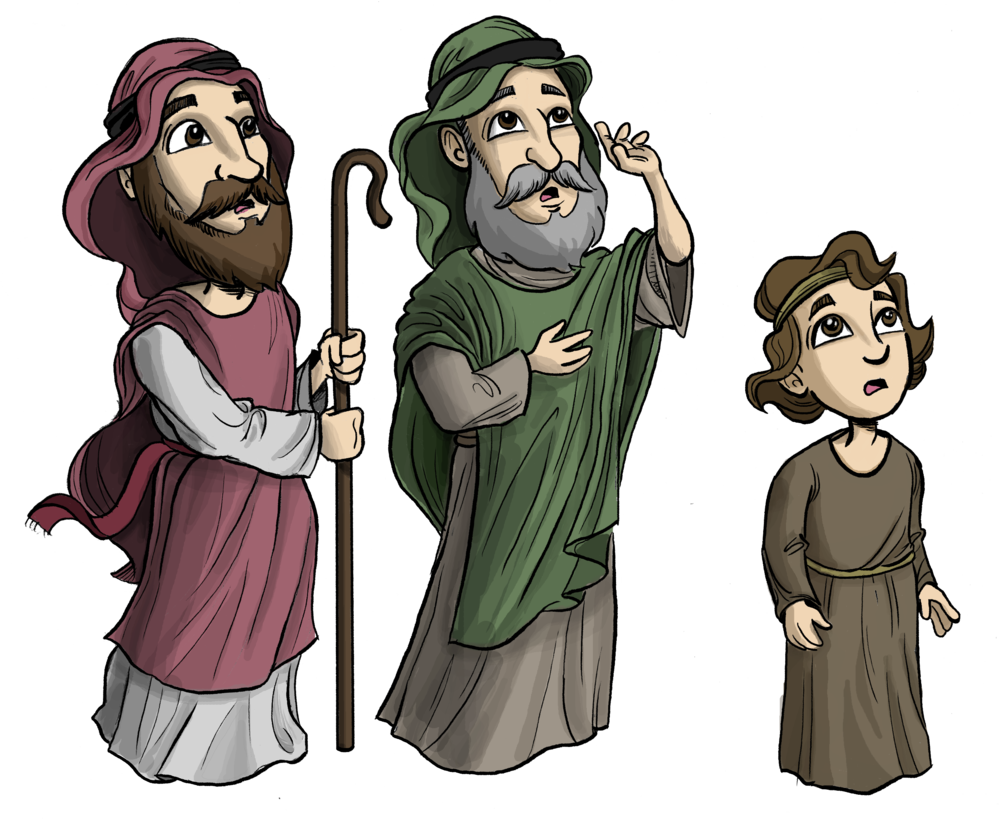 Download Shepherds - Cartoon - ClipartKey