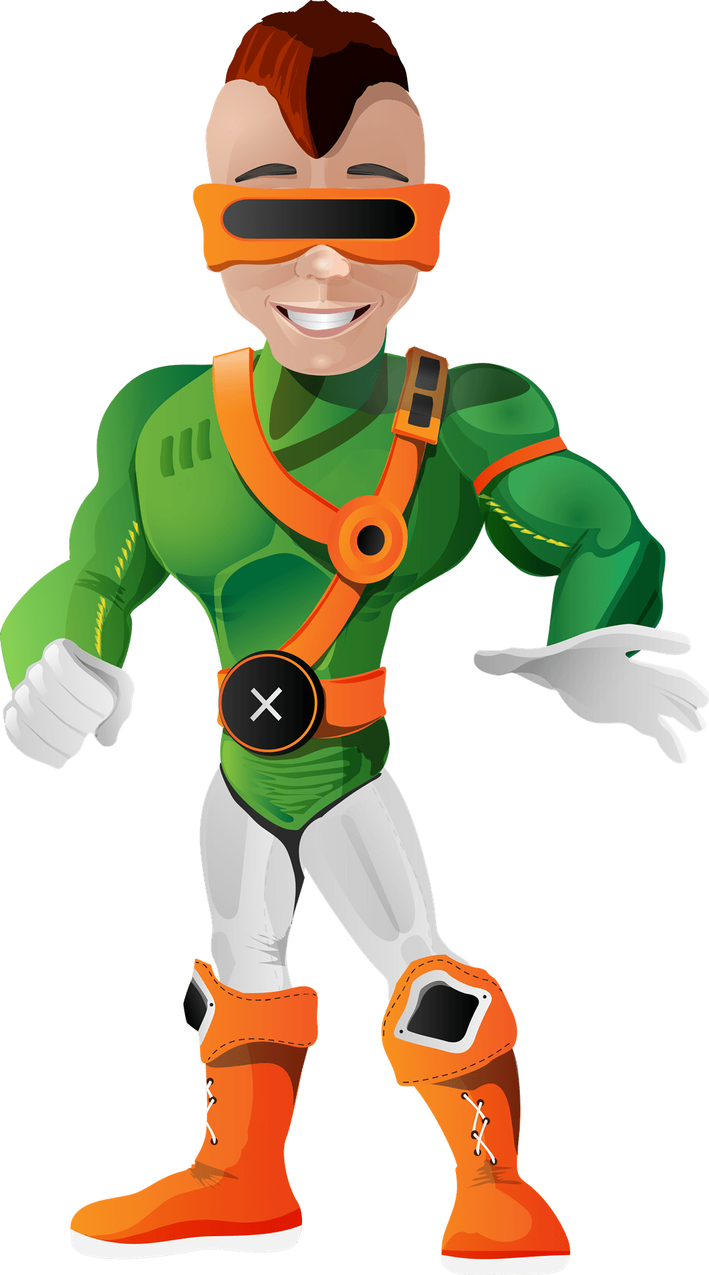 Download Free Green Superhero Clip Art - Orange And Green Superhero ...