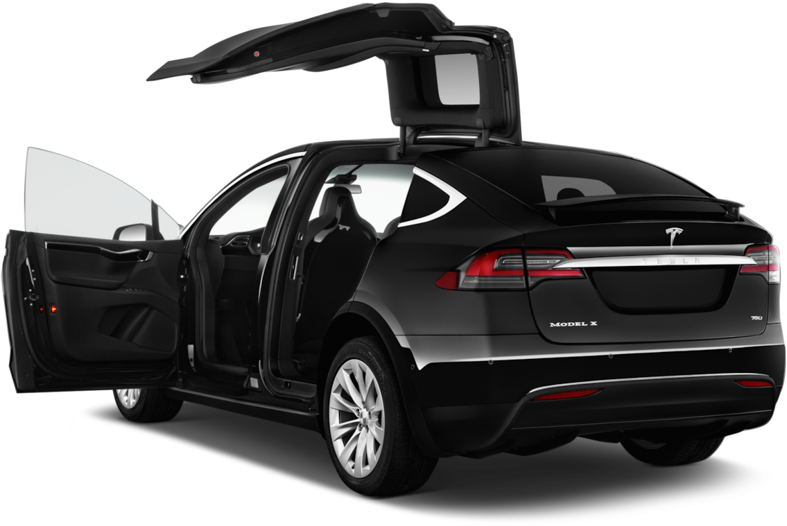 Download Tesla Model X From Back - ClipartKey