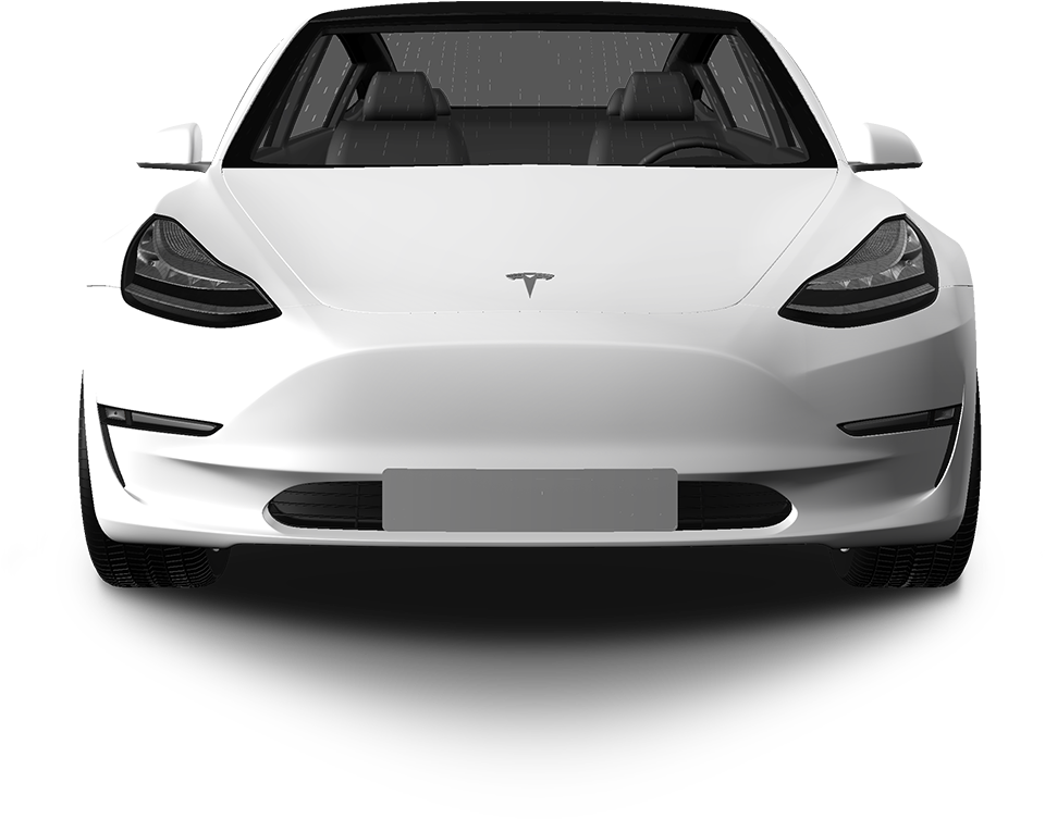 Download Transparent Tesla Model X Png - White Tesla Model 3 Front ...