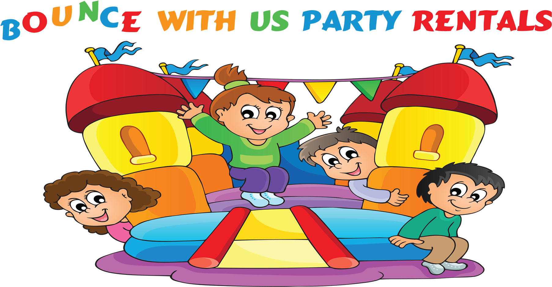 Download Bounce With Us Party Rentals - Cartoon - ClipartKey