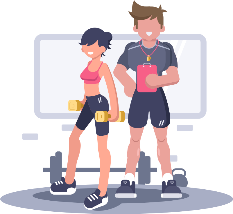 Download Personal Trainer Illustration - ClipartKey