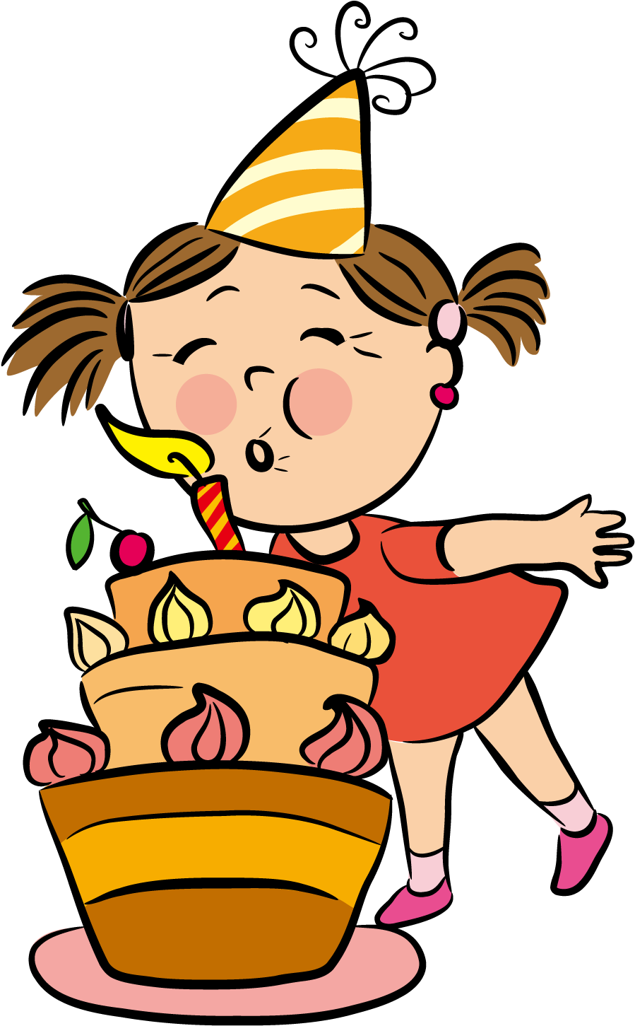 Download Birthday Wish Happiness Greeting - Blow Out Candles Cartoon ...