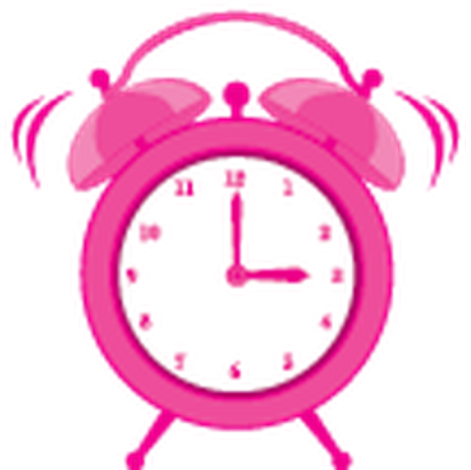 Download Alarm Clipart Clcok - Pink Clock Clip Art - ClipartKey