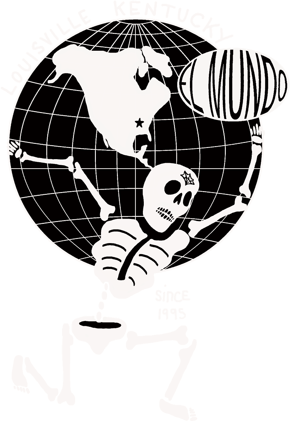 Download El Mundo Loteria Skeleton Inv - Globe - ClipartKey