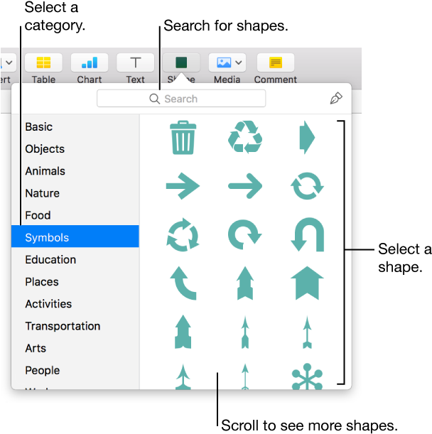 Download Numbers For Mac - Shapes In Numbers - ClipartKey