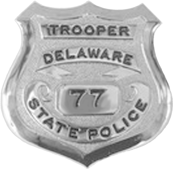 Download Police Badge White Delaware State Trooper Transparent - Emblem ...