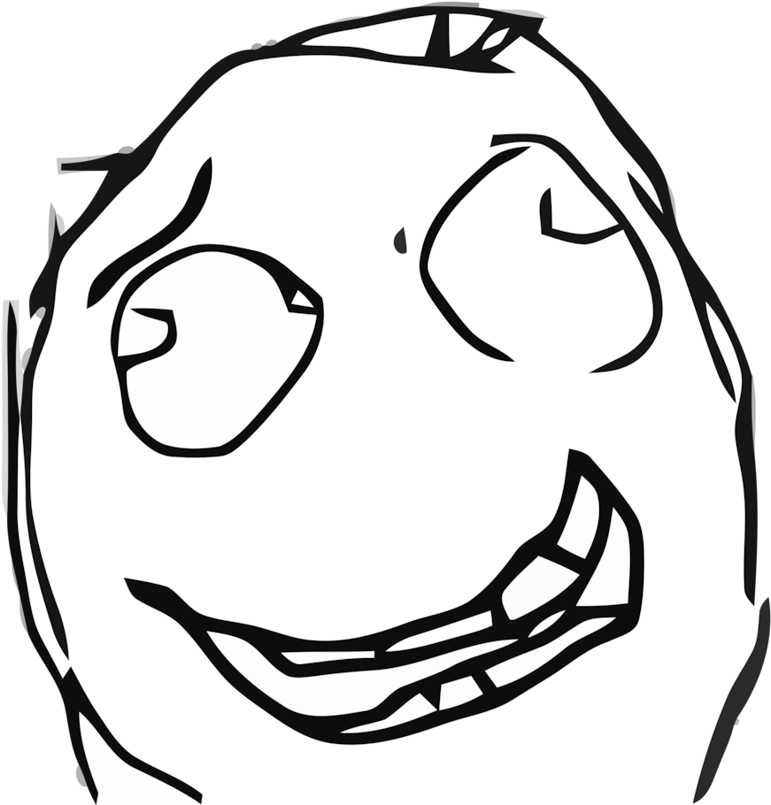 Download Transparent Troll Face Png - Happy Rage Face Png - ClipartKey