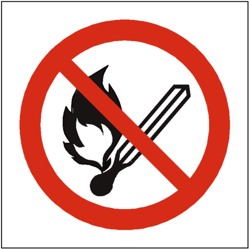 Download No Symbol Png - No Naked Lights Sign - ClipartKey