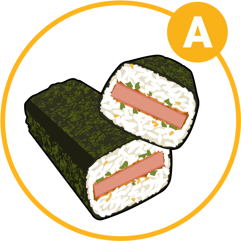 Download Transparent Spam Musubi Clipart - California Roll - ClipartKey