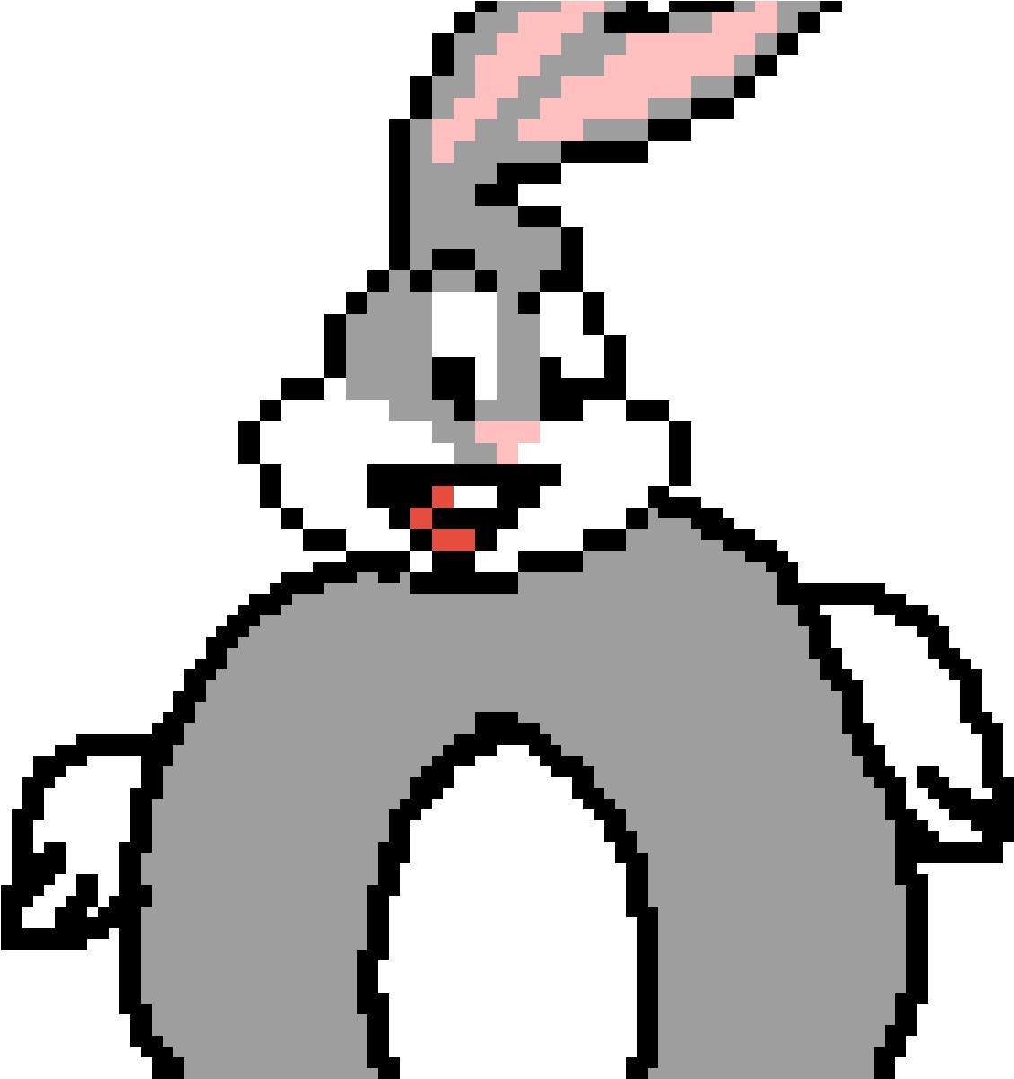 Download Bugs Bunny Pixel Art Minecraft , Transparent Cartoons ...