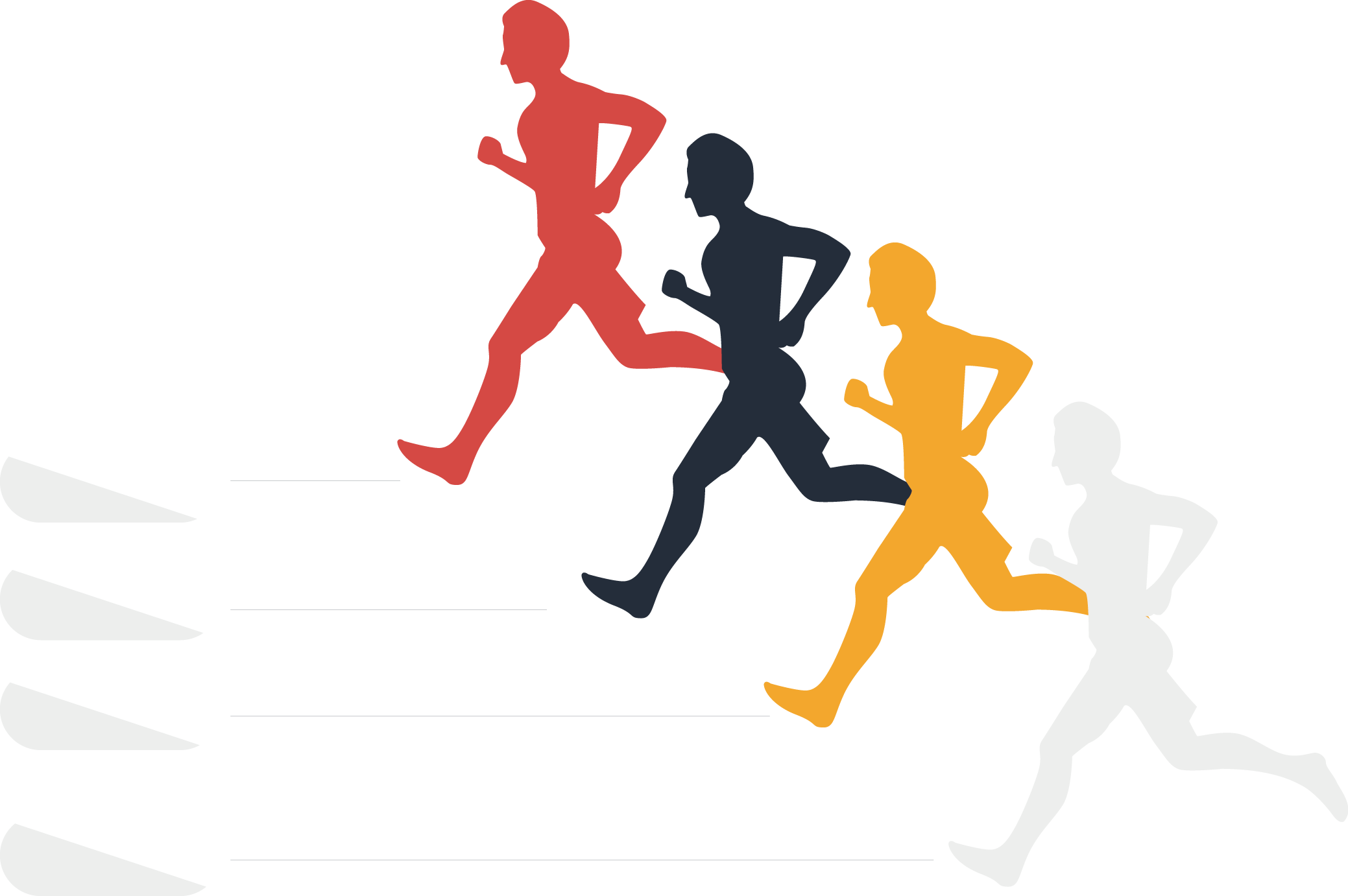 Download The Color Run Running Silhouette - Motivational Art Work ...