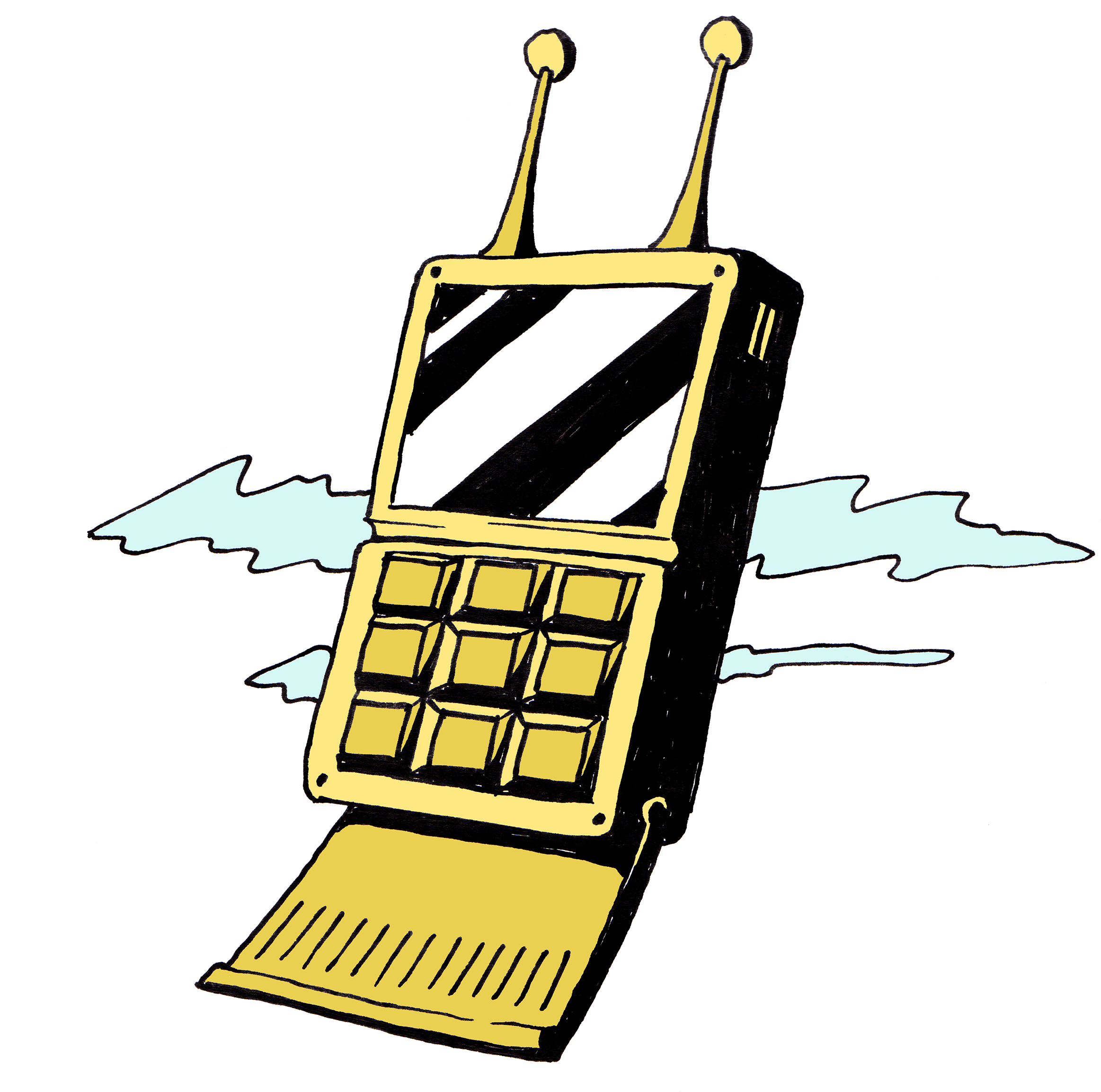 Download Mobile Phone With Flip Down Keypad Illustration - Mobile Phone ...