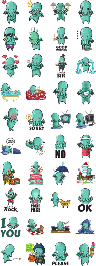 Download Cthulhu Emotes - ClipartKey