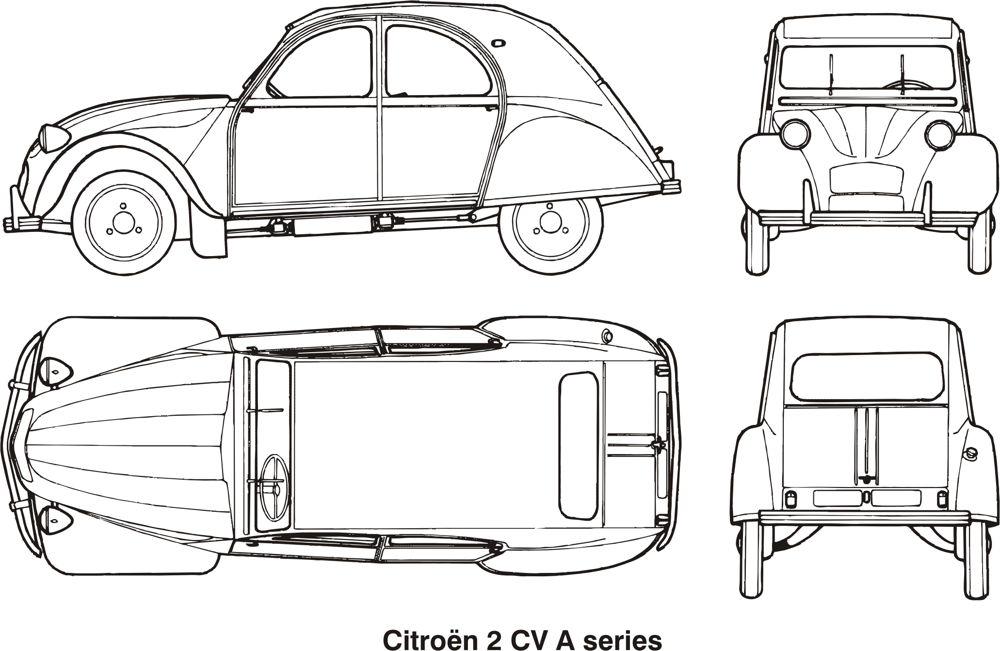 Download Citroen 2cv A Series, Year 1960 Clip Arts - Citroen 2cv ...