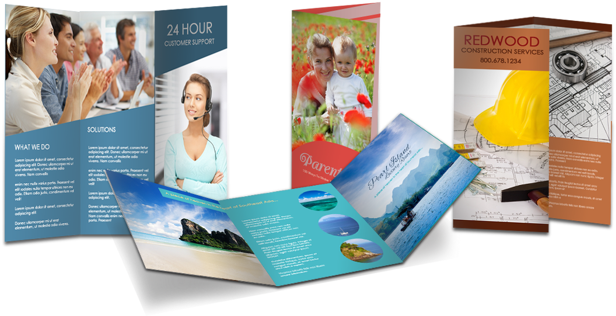 Download Transparent Tri Fold Brochure Clipart - Brochure Printing ...