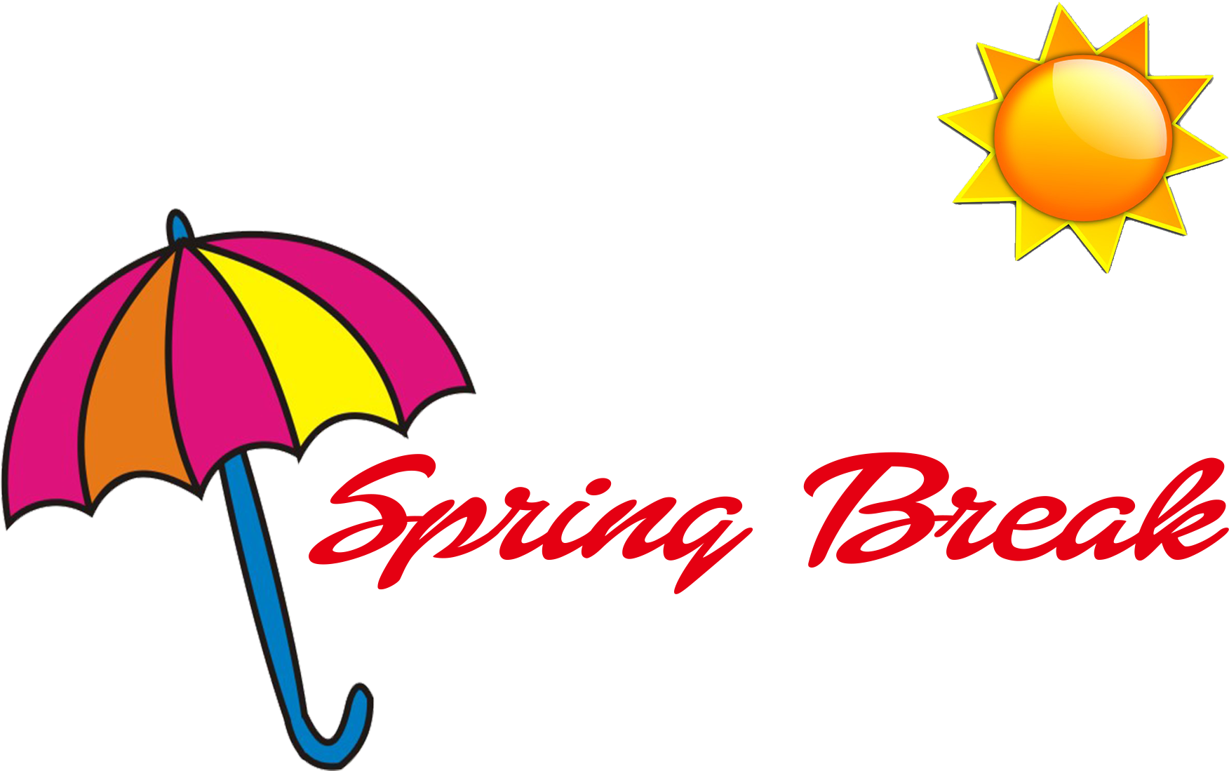 Download Spring Break Png Free Image Download - Umbrella - ClipartKey