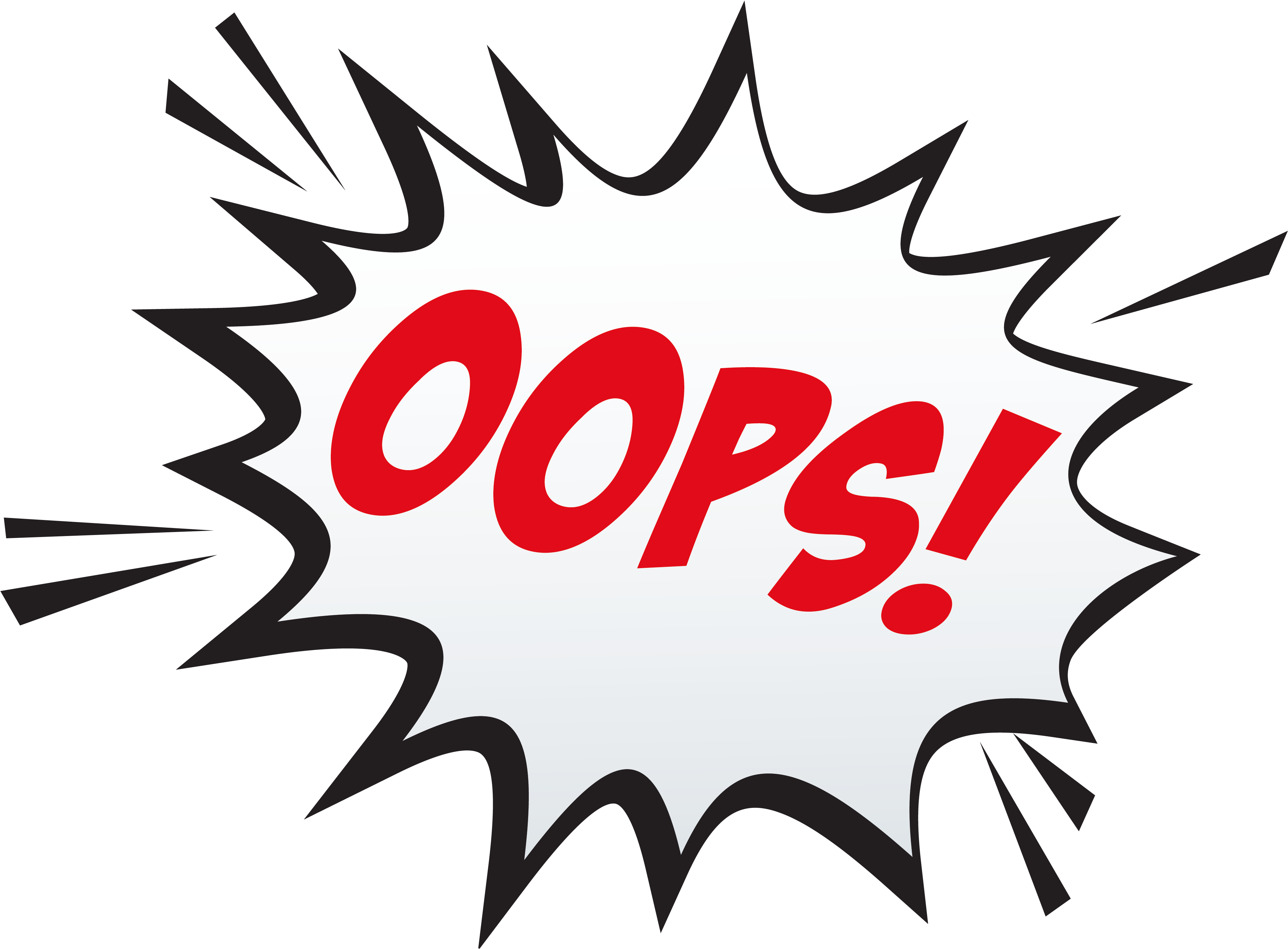 Download Oops Speech Balloon Transparent - ClipartKey