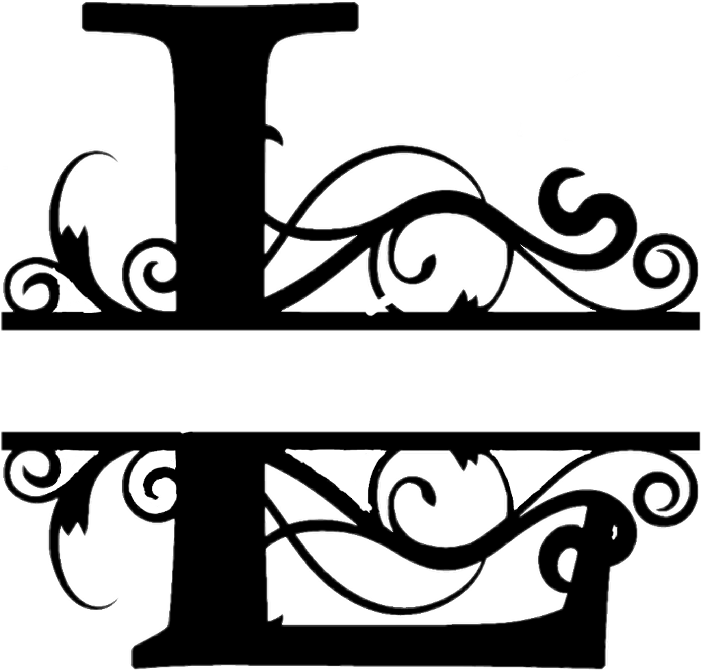 Download Split Letter Monogram E - ClipartKey