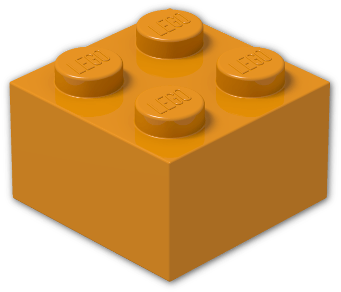Download Lego Color Earth Orange - Orange Lego Brick Png - ClipartKey