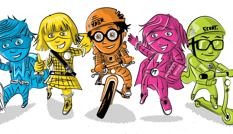 Download Active School Travel - Active School Travel Characters ...