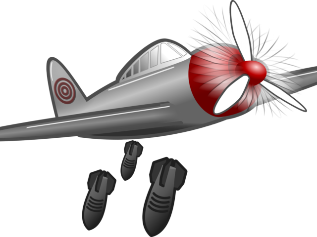 Download Plane Dropping Bombs Clipart - ClipartKey