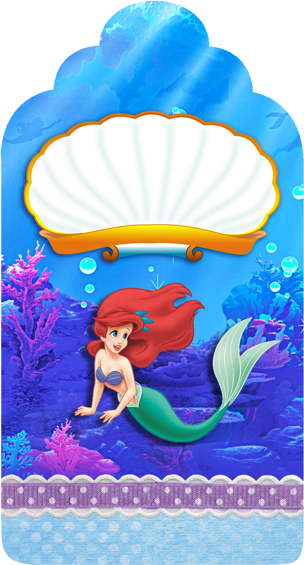 Download Little Mermaid Birthday Free Printable Tags - ClipartKey