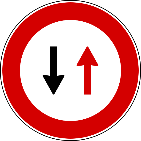 Download Italian Traffic Signs - Segnale Doppio Senso Di Circolazione ...