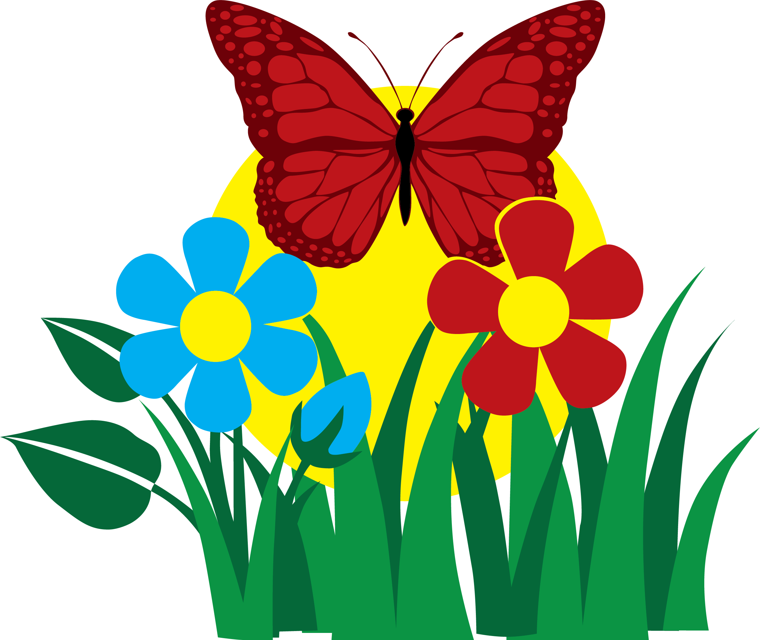 Download Butterfly Garden Clip Art - ClipartKey