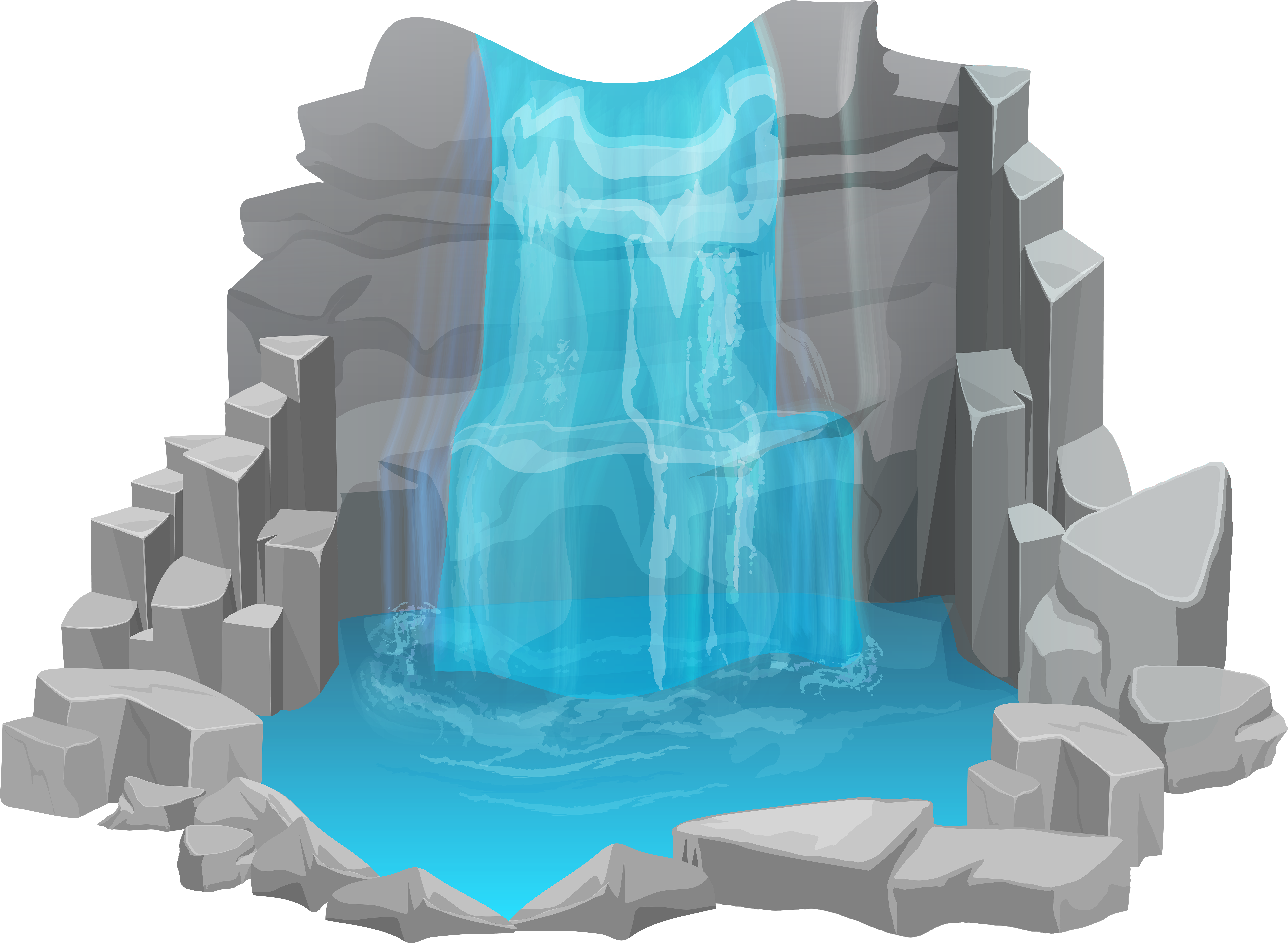 Download Waterfall Png Clip Art Image - Waterfall No Background Clipart ...