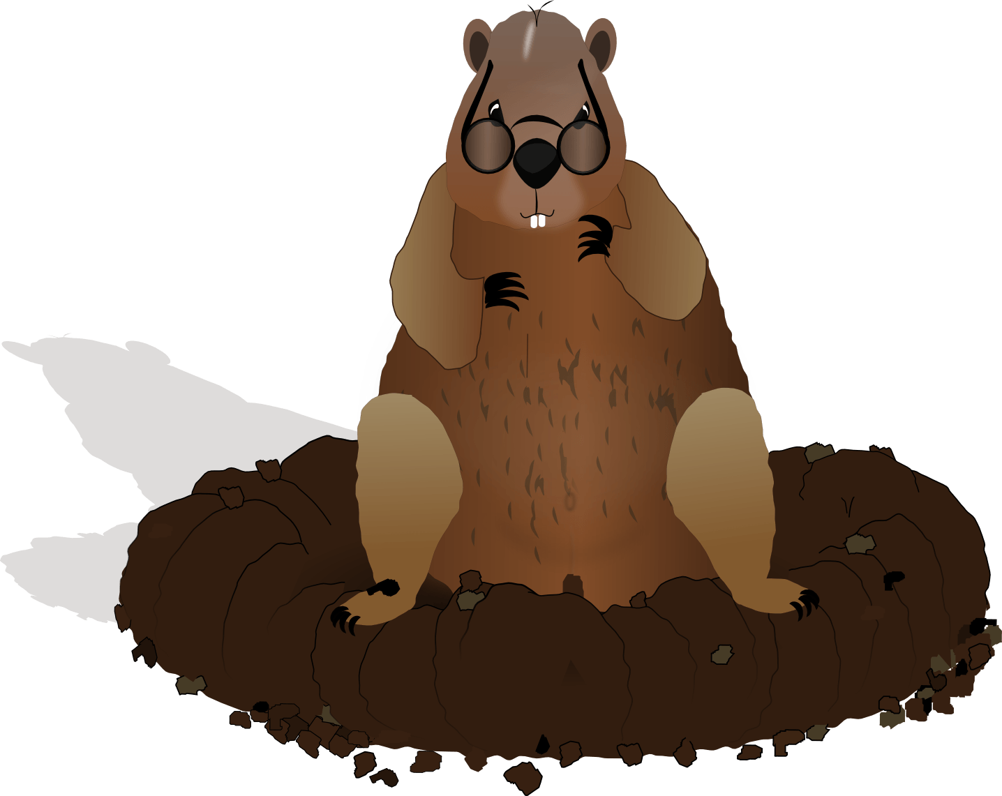 Download Groundhog Shadow Clipart - Groundhog Clip Art Png - ClipartKey