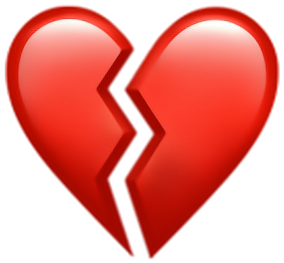 Download Broken Heart Clipart Picsart - Transparent Broken Heart Emoji ...