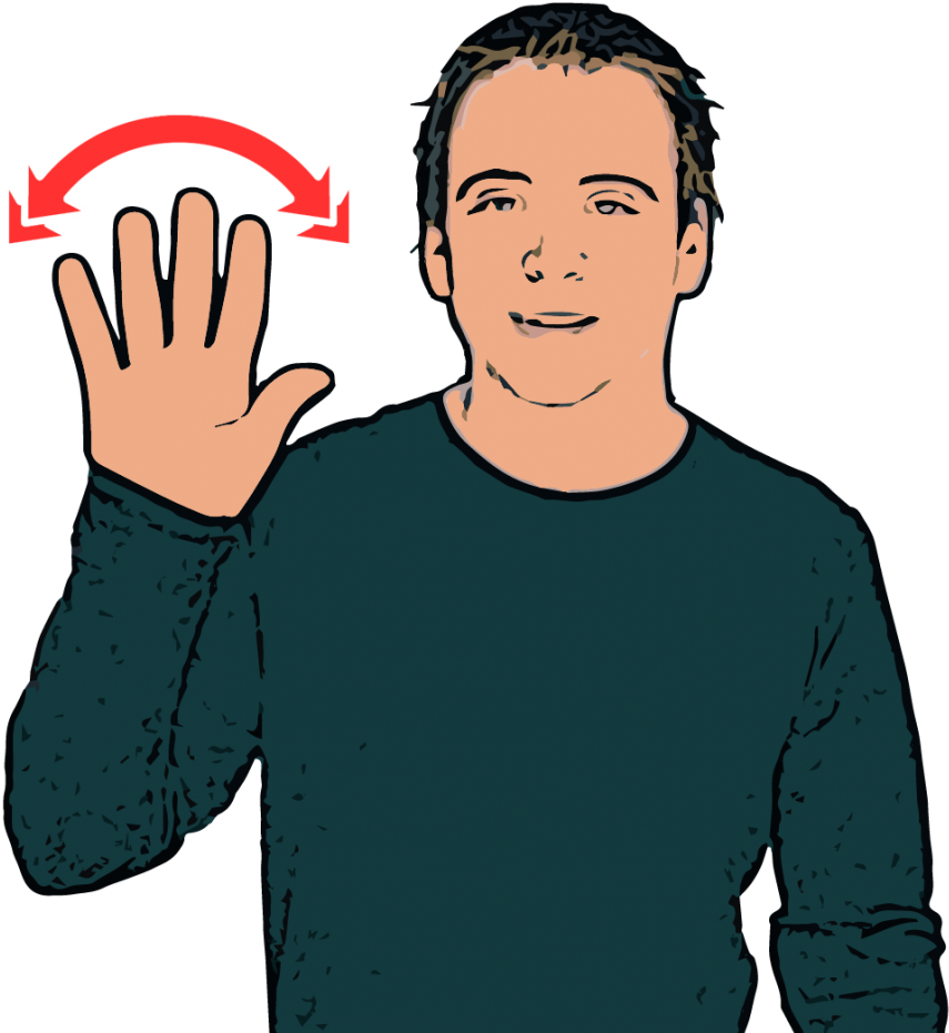 Download Hi Clipart Say Hello - British Sign Language Stop - ClipartKey