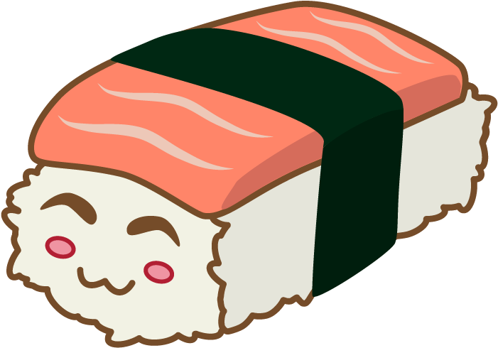 Download Japanese Food Clipart Cute - Sushi Clip Art - ClipartKey