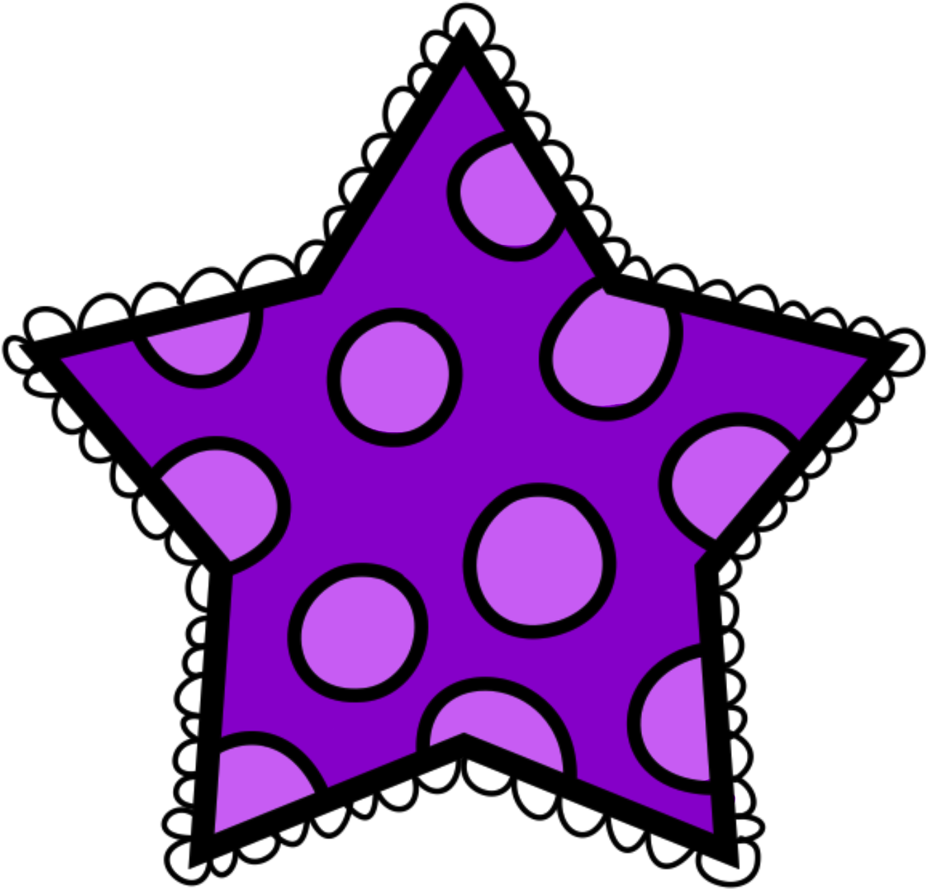 Download Clipart Star Polka Dot - Polka Dot Star Clipart - ClipartKey