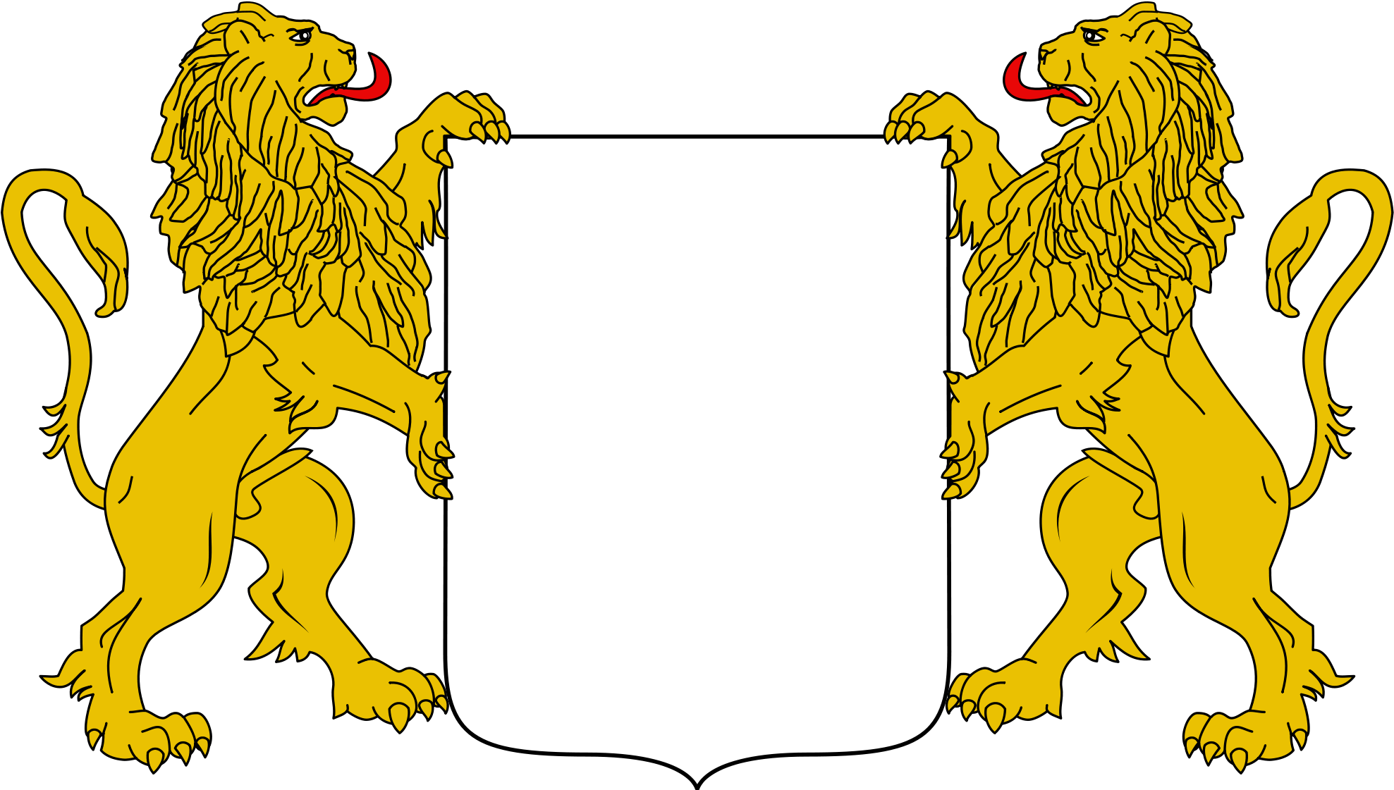 Download Transparent Trompete Clipart - Coat Of Arms With Supporters ...