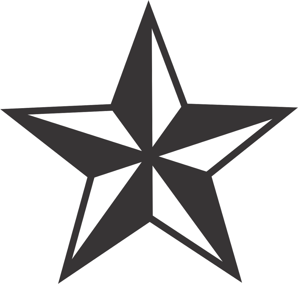 Download Transparent Star Tattoo Clipart - Nautical Star Vector ...