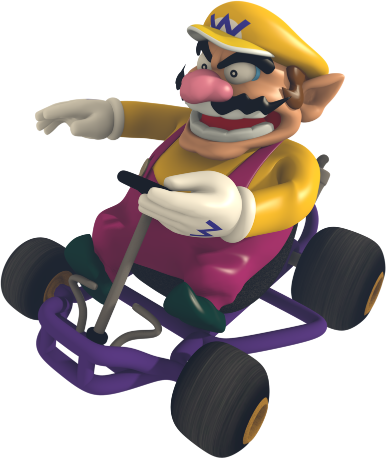 Download Mario Clipart Mario Cart - Wario In Mario Kart - ClipartKey