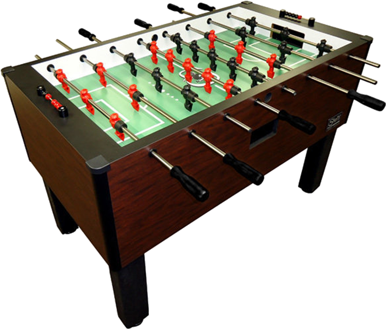 Download 3 Goalie Foosball Table , Png Download - Foosball Table Setup ...