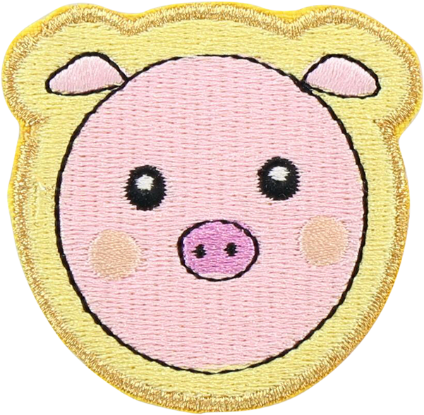 Download Pig Face Sticker Patch - Cartoon - ClipartKey