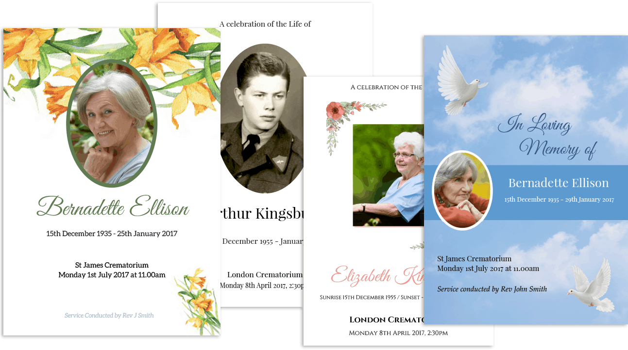 Download Transparent Memorial Service Clipart - Funeral Order Of ...